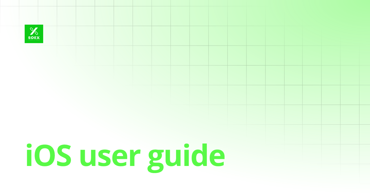 iOS user guide | SOEX DOCS